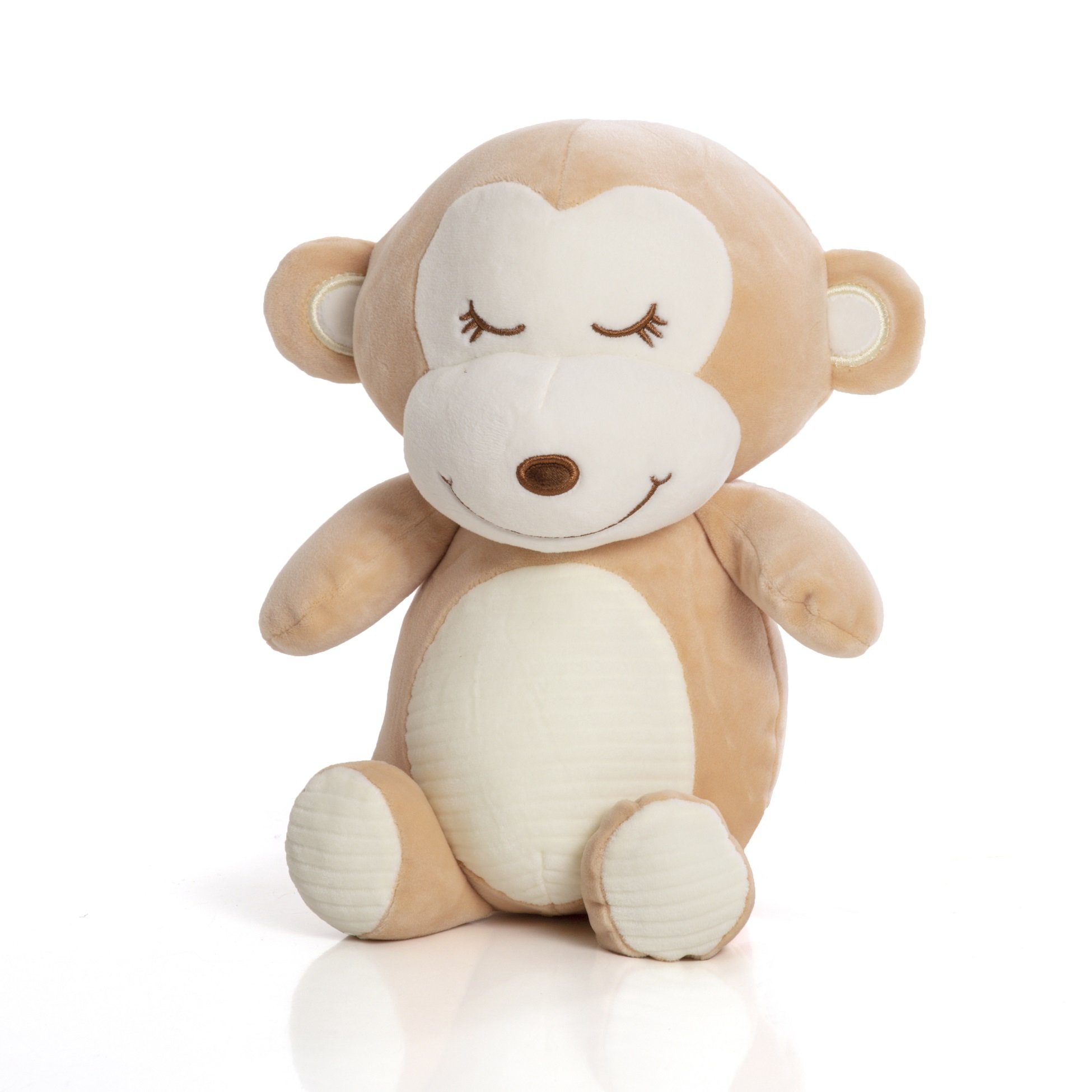 Macaco de Pelúcia 25 cm Sentado - Baby Friend Caramelo